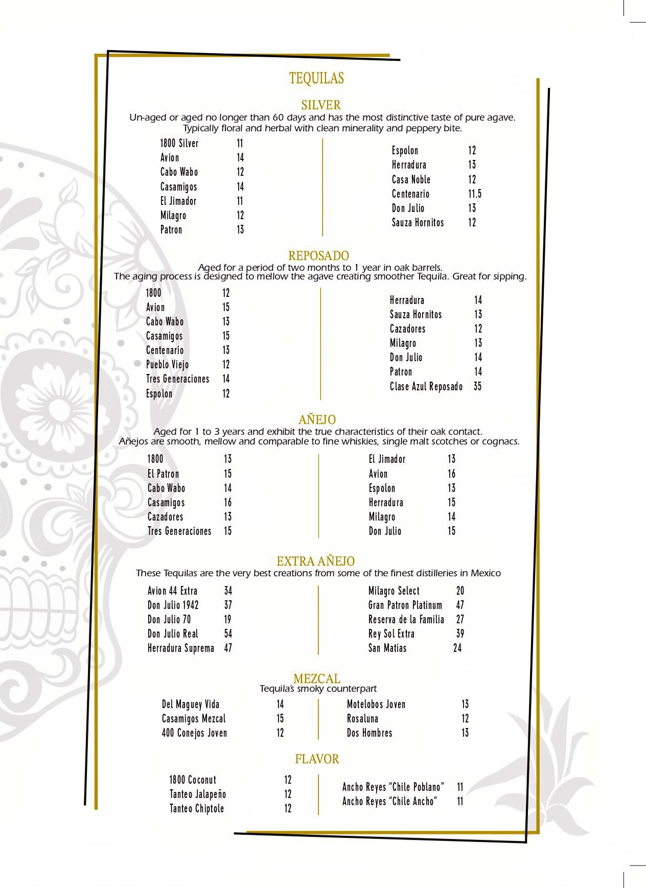 Food-Menu – Tequila's Mexican Cantina, vibrant and authentic Mexican ...